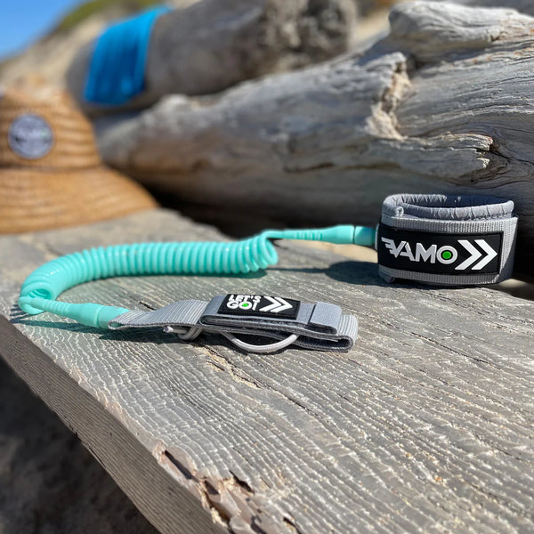 Vamo 10ft Coiled SUP Leash – Poseidon Collective - Surf • Art • Music